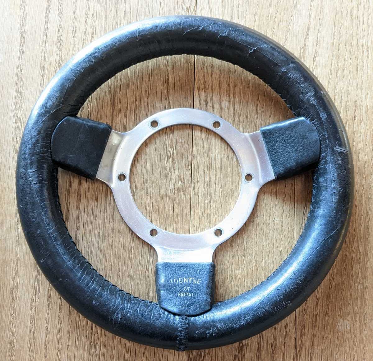 【全体的に状態が悪い】レア！レトロ！極小径255mm！マウントニー(Mountney)10インチ/ミニ/ロータス/ケーターハム/バーキン ...