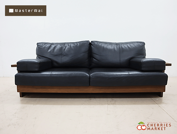 【やや傷や汚れあり】 展示美品 MasterWal マスターウォール アカセ木工 BEAK SOFA ビーク ソファ 2シーター/2Pソファ 黒革 ウォールナット 44万の落札情報詳細 ...