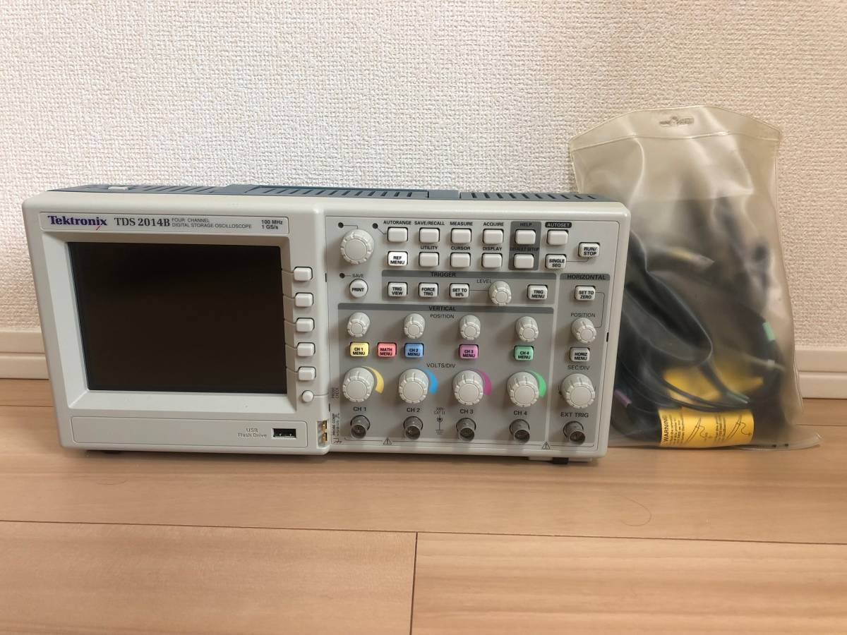 【未使用に近い】tektronix テクトロニクス TDS2014B デジタルオシロスコープ 4ch 100MHz 1GS/s USB 中古の ...
