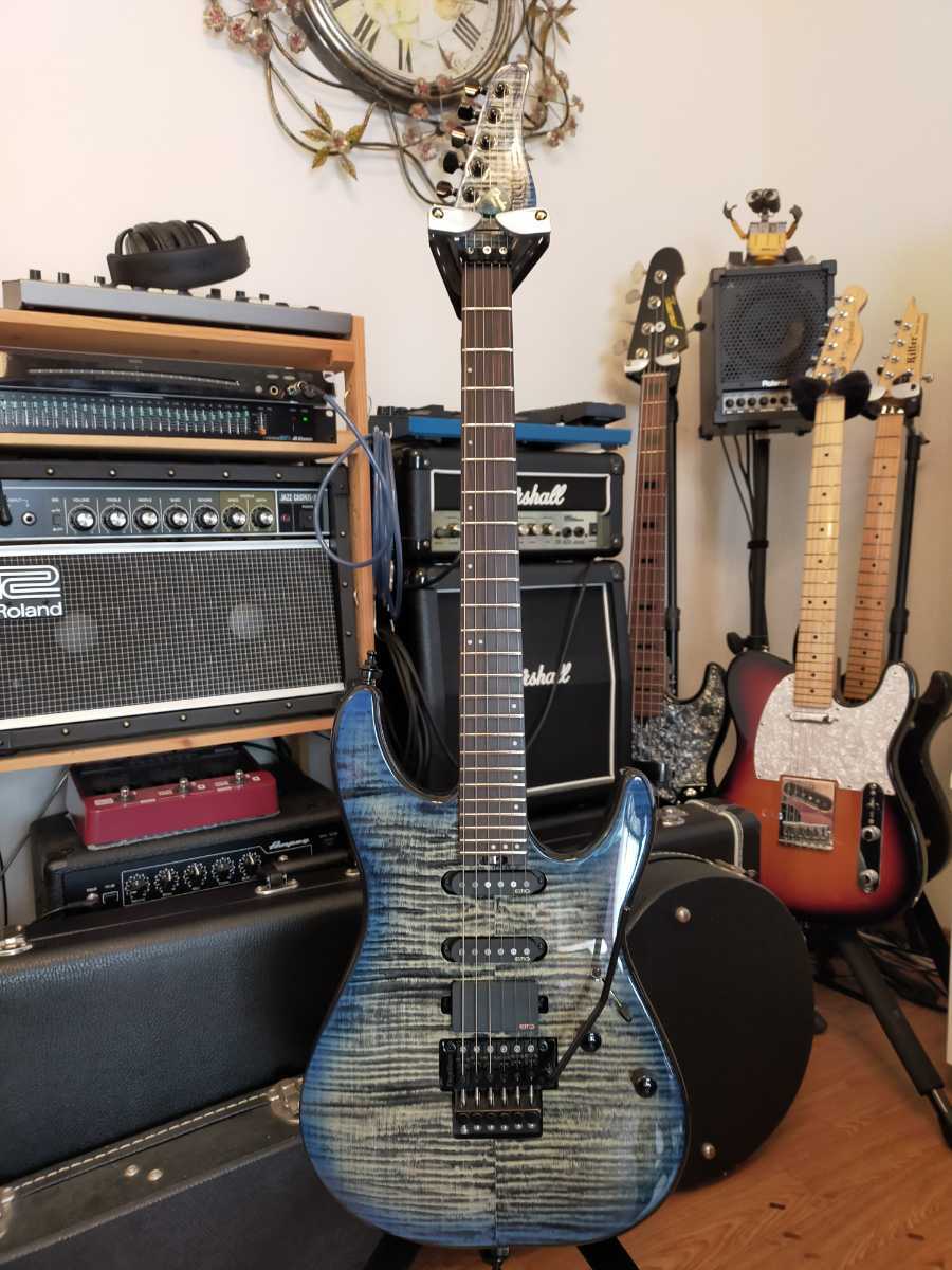 【目立った傷や汚れなし】Sun Valley Super Shredder FR III SKYB 希少モデル EMG ステンレスフレット ...