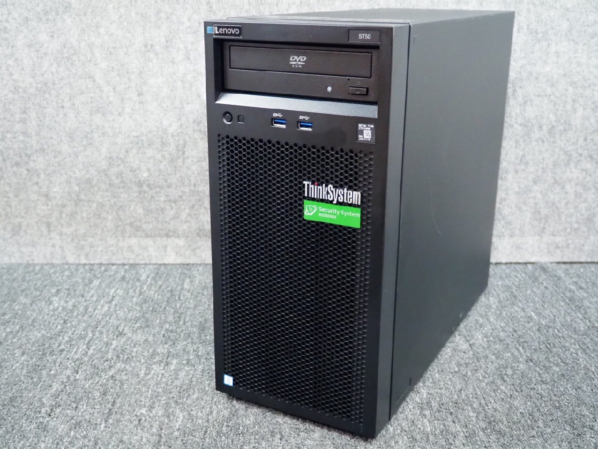【やや傷や汚れあり】C6 ☆ Lenovo Thinksystem ST50 (7Y48-CT01WW) QC Xeon E-2104G 3 ...