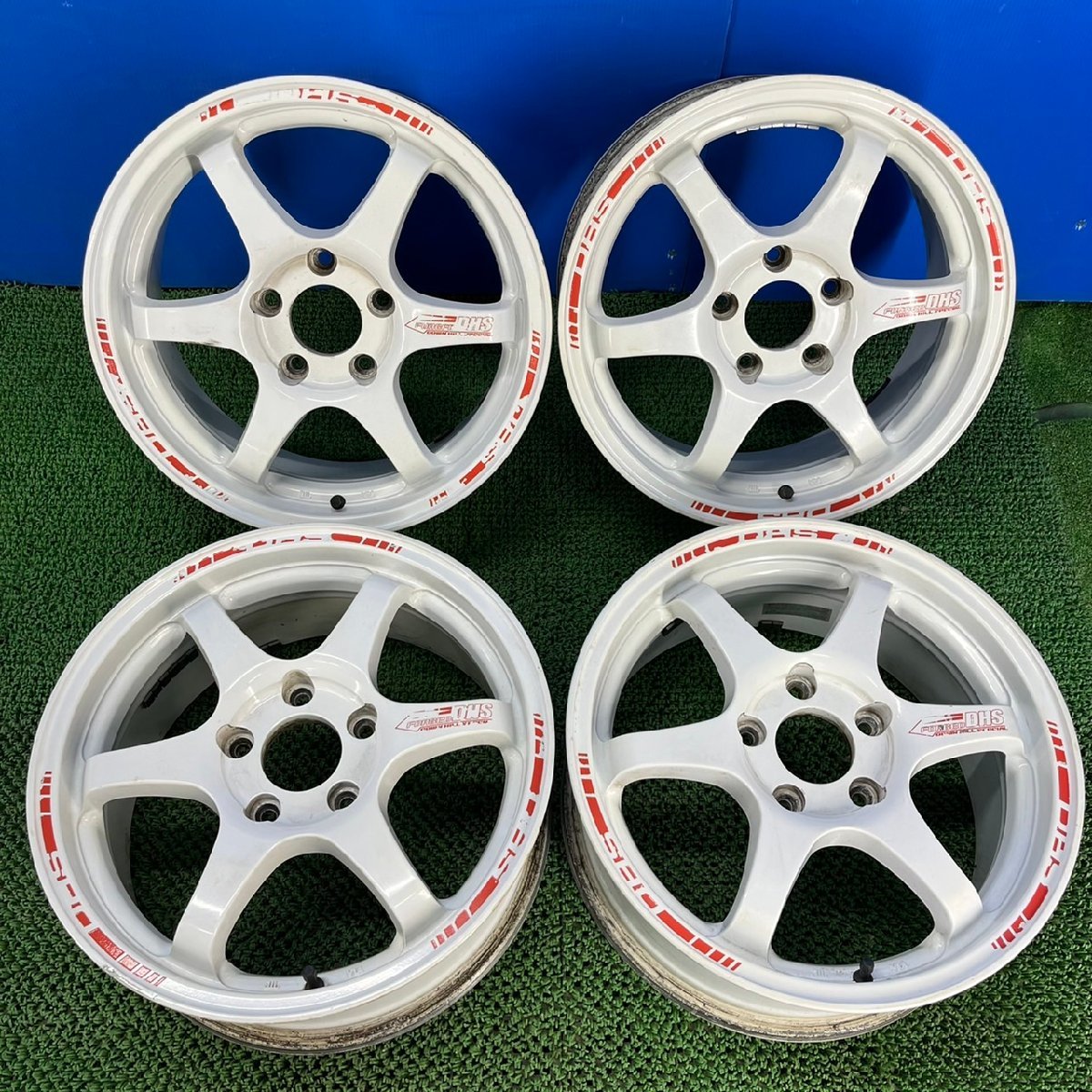 【傷や汚れあり】BRIDGESTONE ダウンヒルスペシャル DHS 16×7J +48 PCD114.3 5H ハブ径73.1mm ホワイト ZC31S ZC32S ZC33S[Y/2210 ...