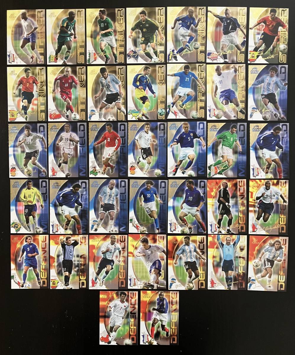 【やや傷や汚れあり】Futera 37枚セット ジダン トッティ シェフチェンコ リバウド ラウールなど Zidane Raul ...