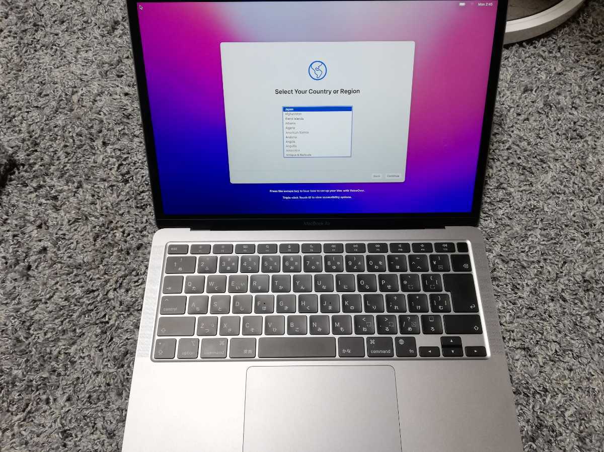 【目立った傷や汚れなし】MacBook Air 13インチ 2020年モデル MGN63J Apple M1チップ OS Monterey A2337 の落札情報詳細| ヤフオク落札価格情報 ...