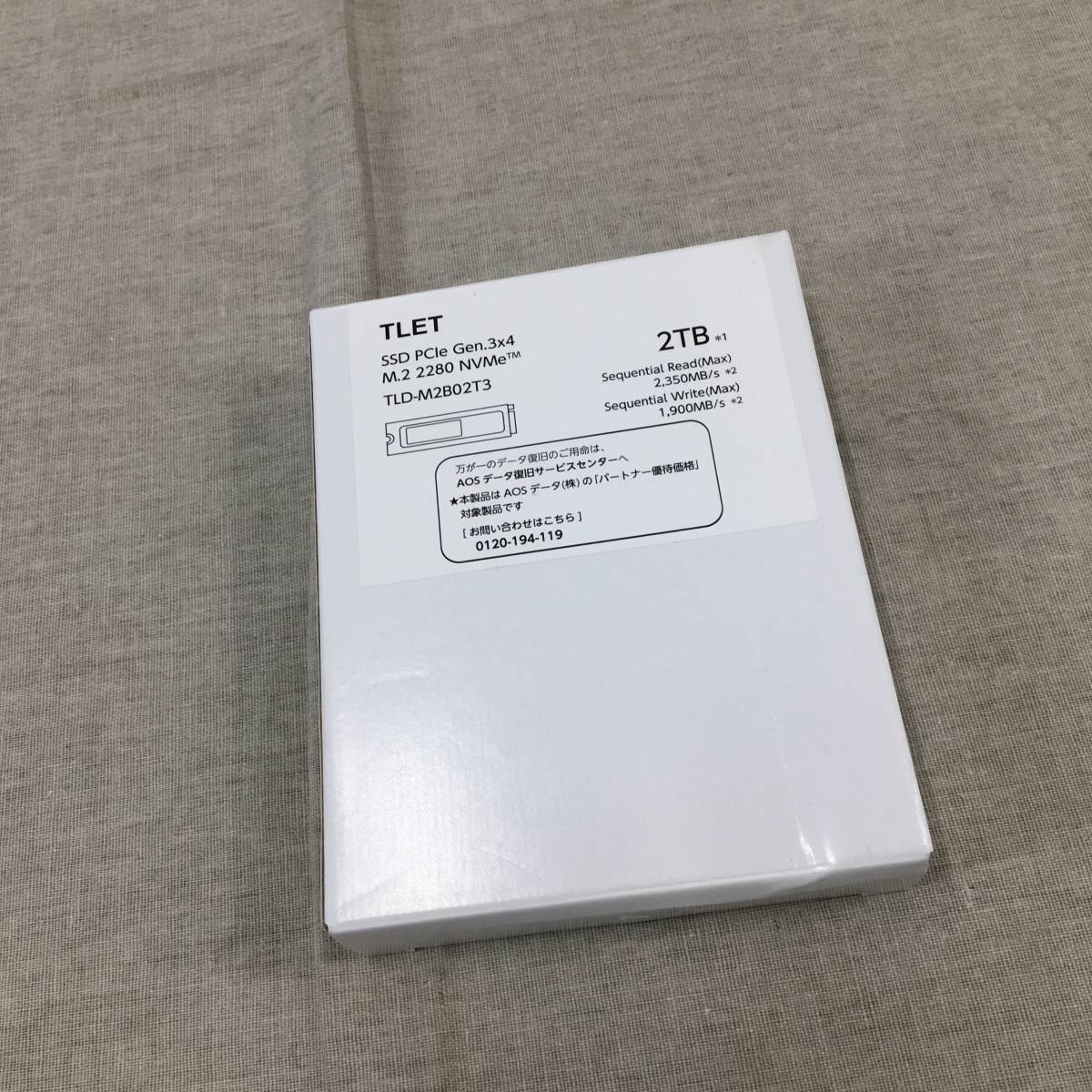 【未使用に近い】現状品 東芝エルイートレーディング(TLET) 内蔵SSD 2TB PCle Gen3x4 M.2 2280 TLD ...