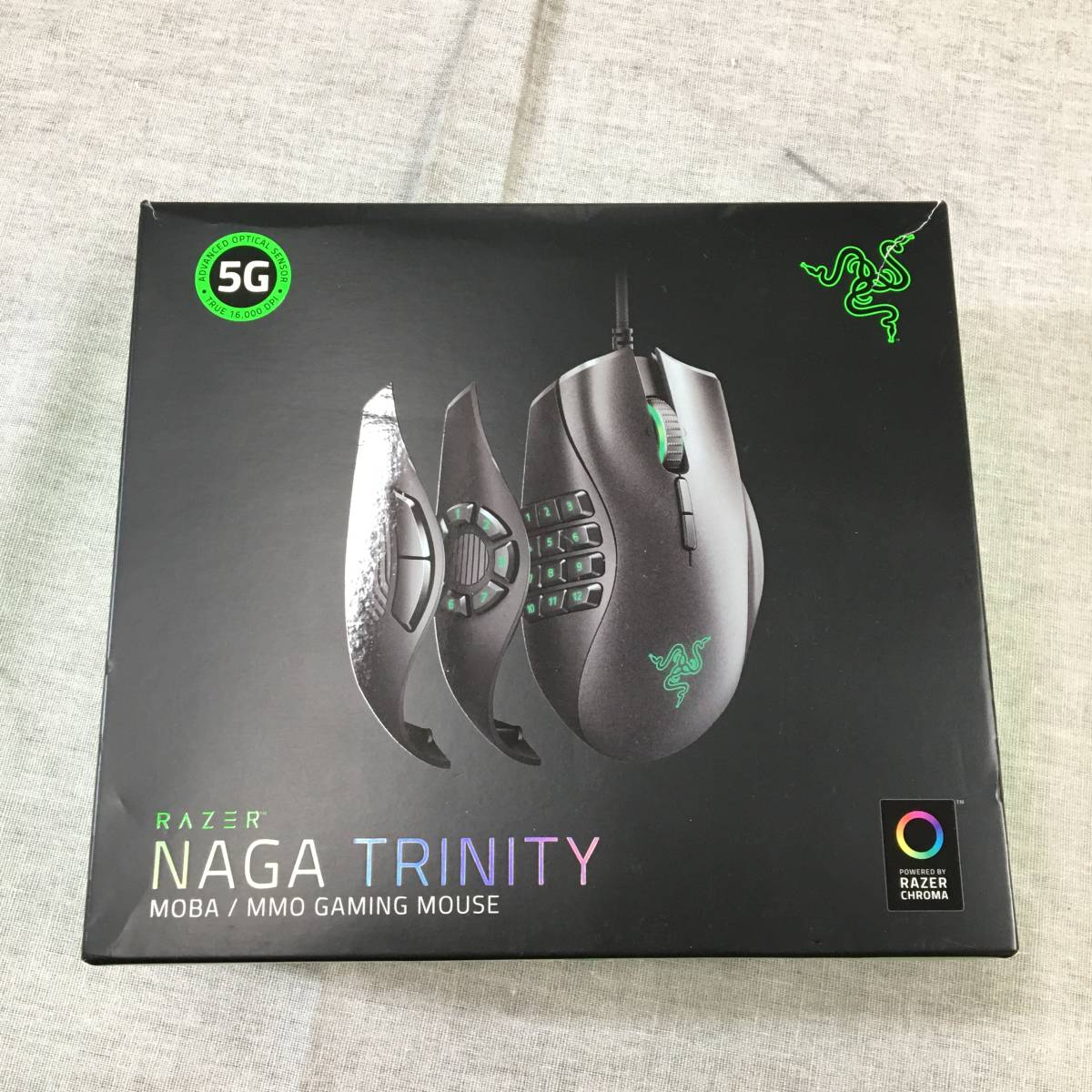 【目立った傷や汚れなし】現状品 Razer Naga Trinity サイドボタンを2/7/12ボタンに付け替え可能 MMO/MOBA ...