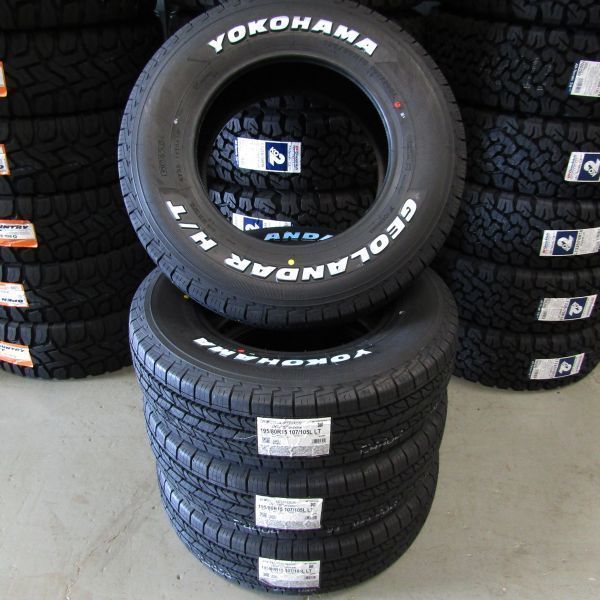 【未使用】即納 在庫処分 2022年製 新品 ヨコハマ ジオランダー H/T G056 195/80R15 195/80-15 107/105L 4本 ホワイトレター 個人宅配達OK ...