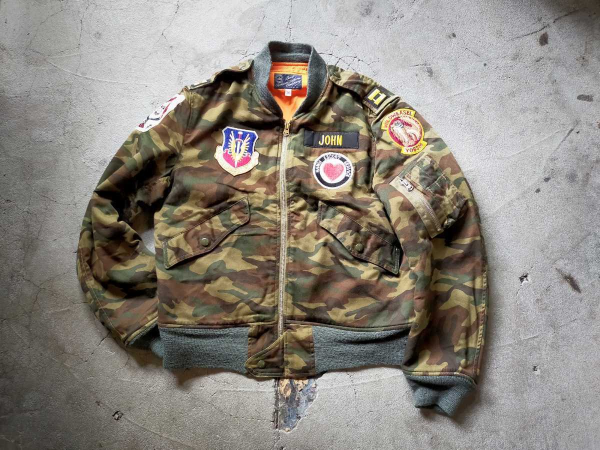 【目立った傷や汚れなし】【極美品】buzz Ricksons L2b コットン フライト ジャケット カモフラージュ Usaf Ma1 B15