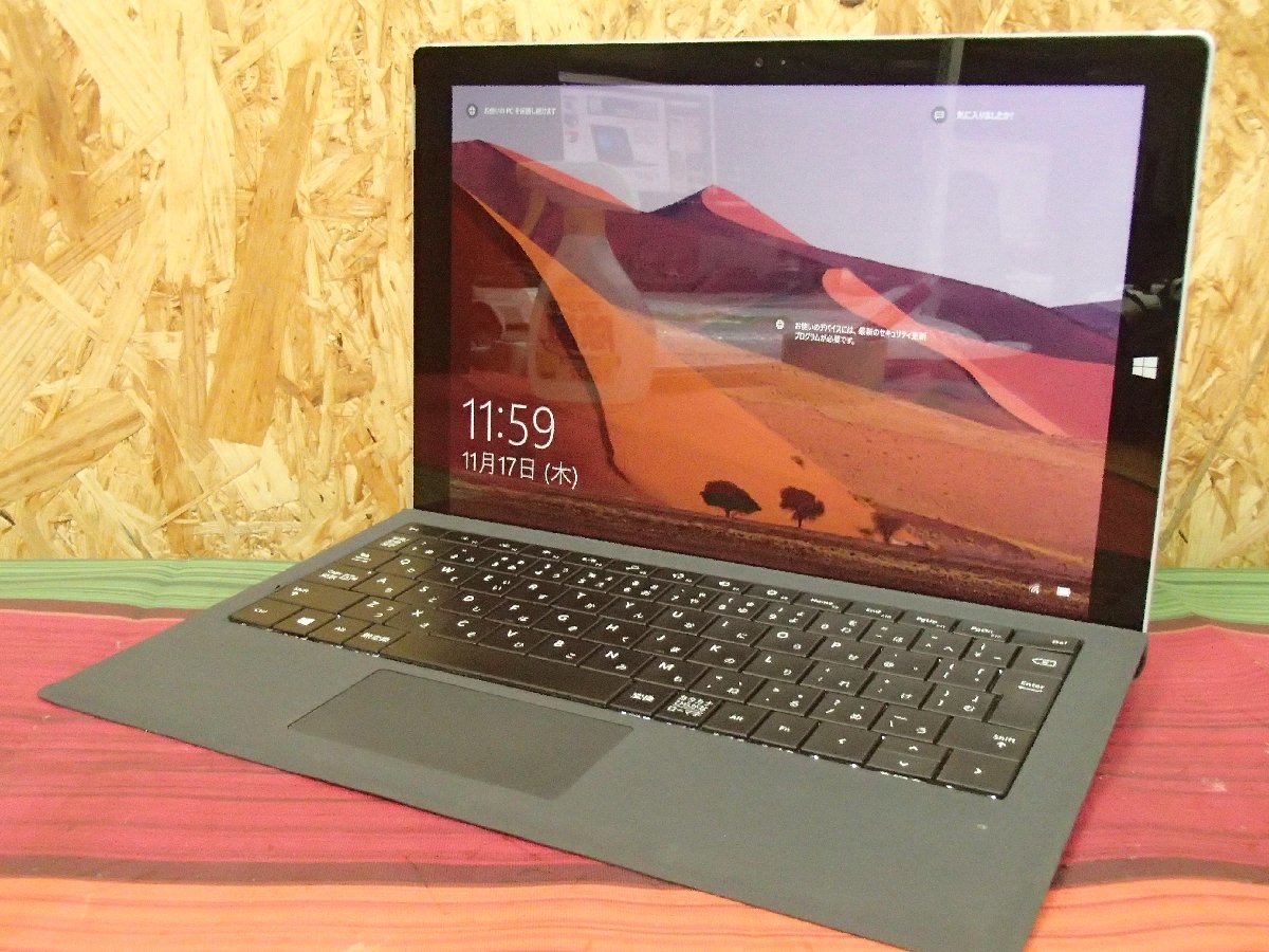 【やや傷や汚れあり】 Microsoft Surface Pro3 Core i5-4300U/メモリ 4GB/SSD 128GB/12インチ マルチタッチ/Win10 Pro/タイプカバー付 ...