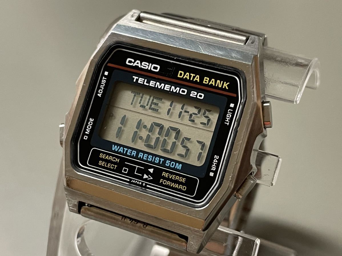【やや傷や汚れあり】1円〜 CASIO カシオ DATA BANK データバンク TELEMEMO 20 テレメモ DB-210W クォーツ ...