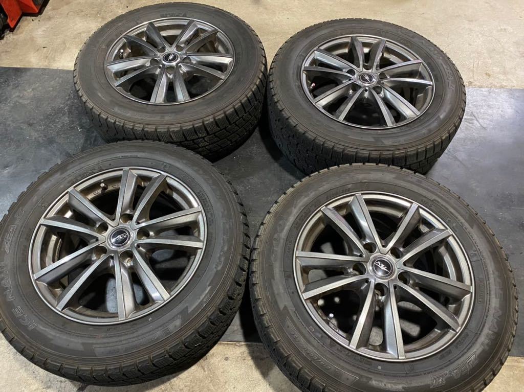 【目立った傷や汚れなし】NIRVANA 6.5J-16インチ ET38 114.3-5H GOODYEAR ICE NAVI ZEAII 215/60/16 4本セット！売り切り！スタッドレス ...