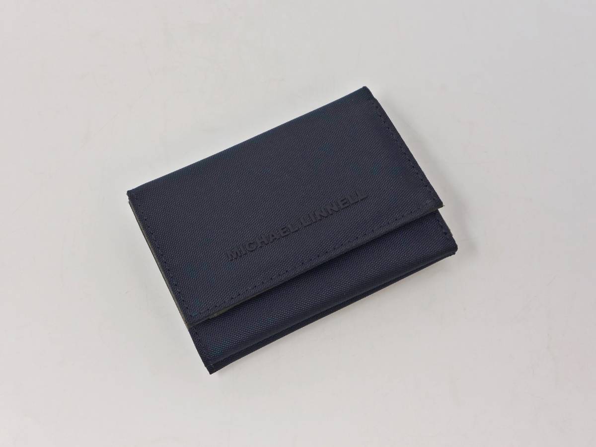 【傷や汚れあり】未使用 MICHAEL LINNELL マイケルリンネル 三つ折り Navy MLWA-420-03の落札情報詳細 ...