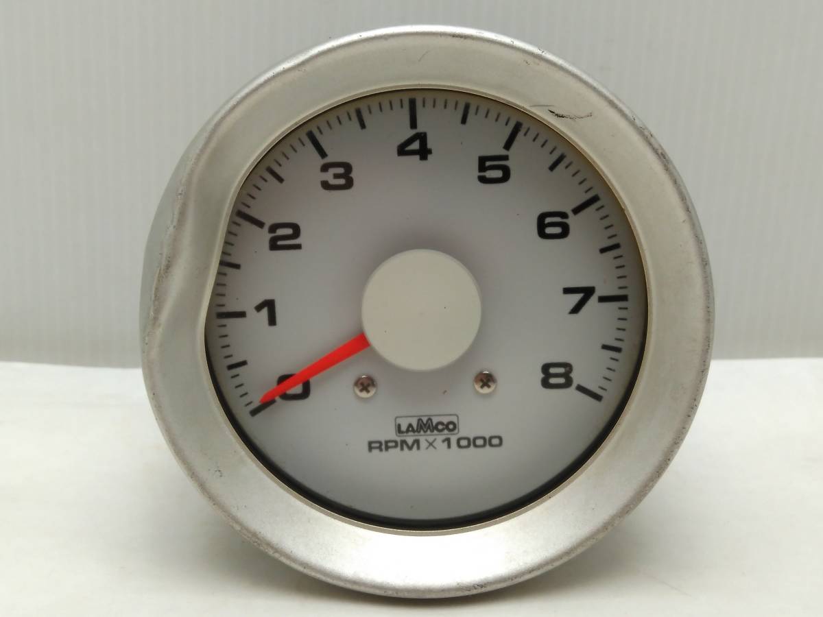 【全体的に状態が悪い】 LAMCO ラムコ タコメーター φ80 8000rpm ホワイト 3/4/6気筒切替 ジャンク の落札情報詳細 ...