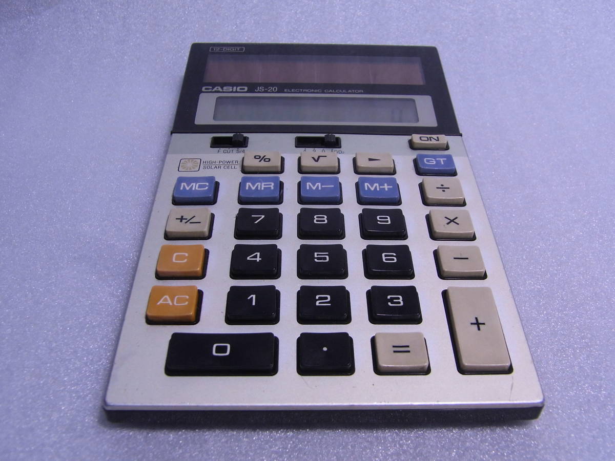 【やや傷や汚れあり】CASIO JS-20 12桁 2WAYソーラー電卓 レトロ (日本製) ジャンクの落札情報詳細 - ヤフオク落札価格検索 ...
