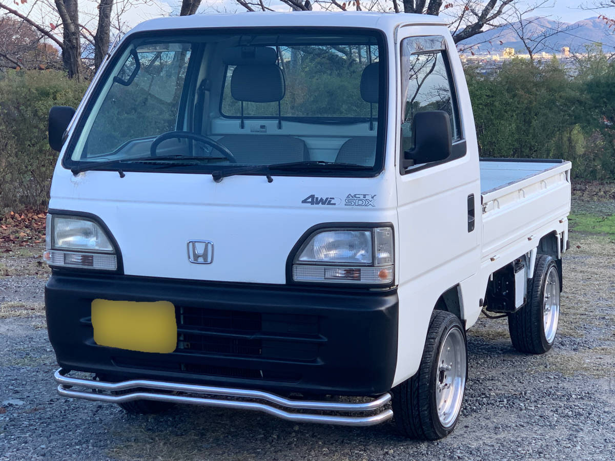 【走行距離 42,791 km】1円〜売切り★岡山発★HONDA アクティトラック★低走行★HA4★5MT・4WD★(検.岡山.倉敷.軽トラ ...