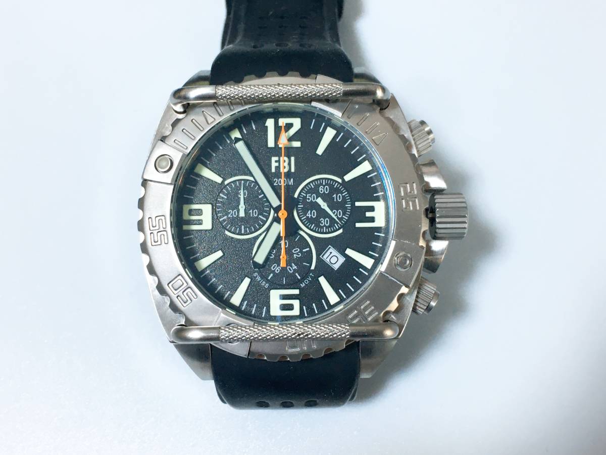 【傷や汚れあり】 FBI アメリカ合衆国連邦捜査局 高耐久性腕時計 U.S.AGENCY.WATCH ユーエスエージェンシーウォッチ ...
