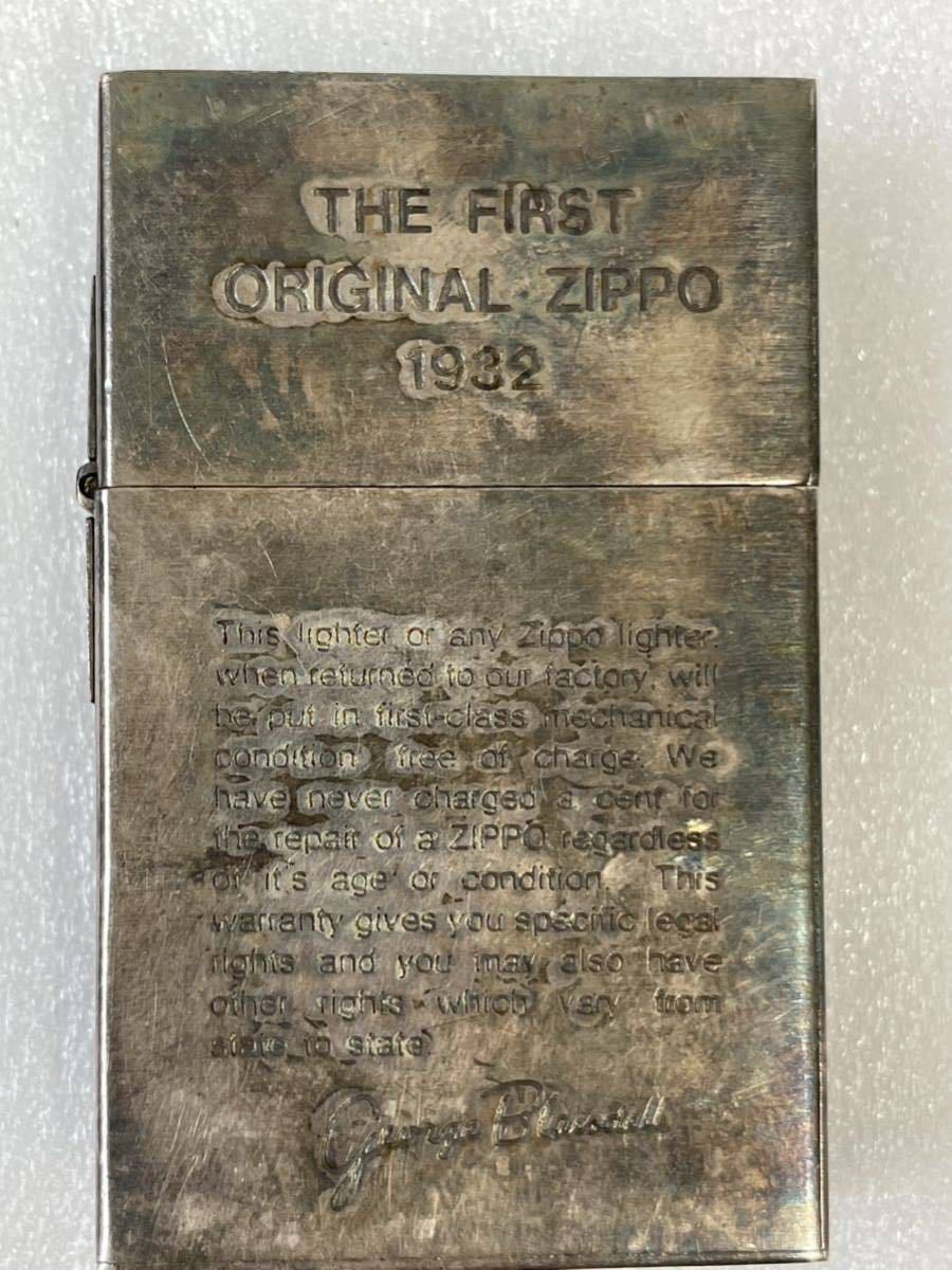 【傷や汚れあり】THE FIRST ORIGINAL ZIPPO 1932 USA製 George Blaisdell ジッポー オイル ...