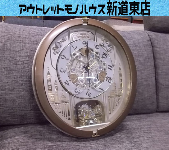 【傷や汚れあり】SEIKO ウエーブシンフォニー RE573B 電波時計 からくり時計 掛け時計 30曲 セイコー クロック 説明書付き 札幌 ...