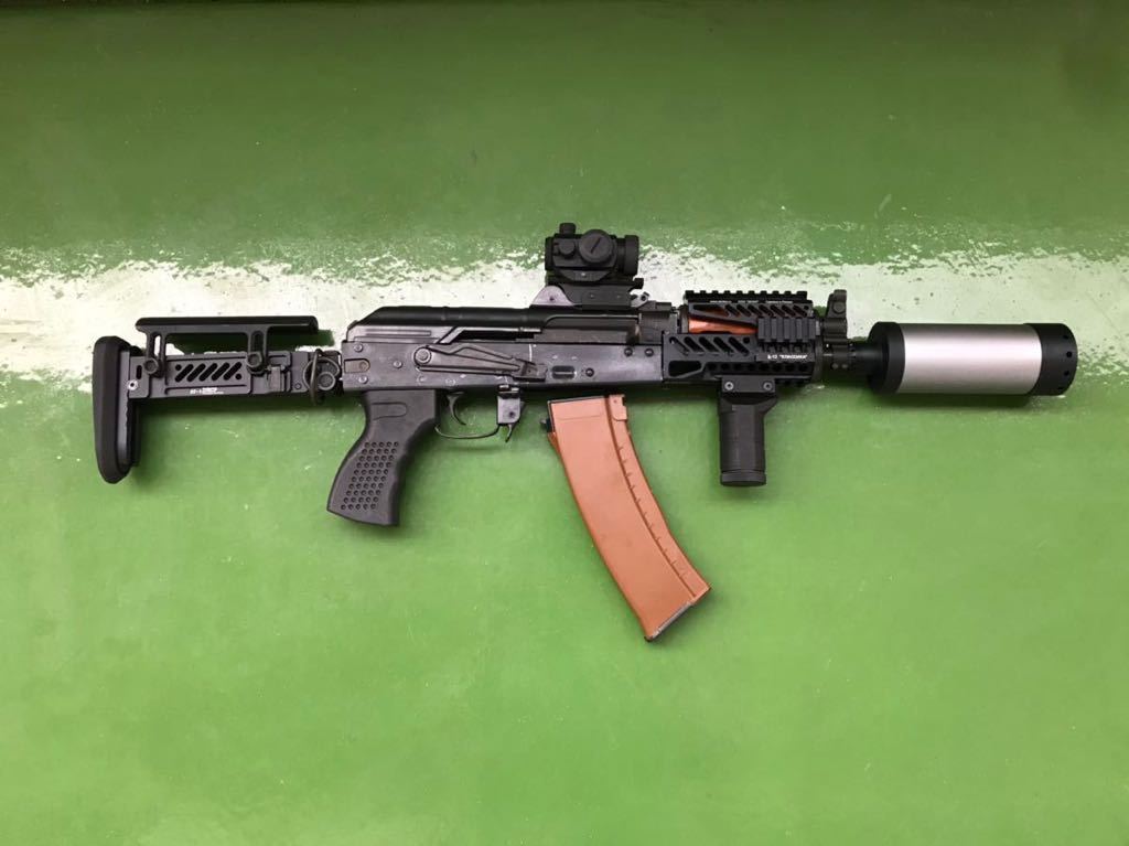 【やや傷や汚れあり】E&L ak74u クリンコフ zenitカスタム 電動ガンvectoroptics ドットサイト 検 東京マルイ lct ...