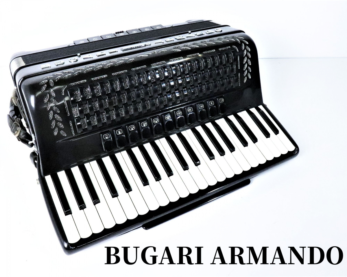 【やや傷や汚れあり】BUGARI ARMANDO ブガリ アコーディオン 41鍵盤 120ベース CASTELFIDARDO ...