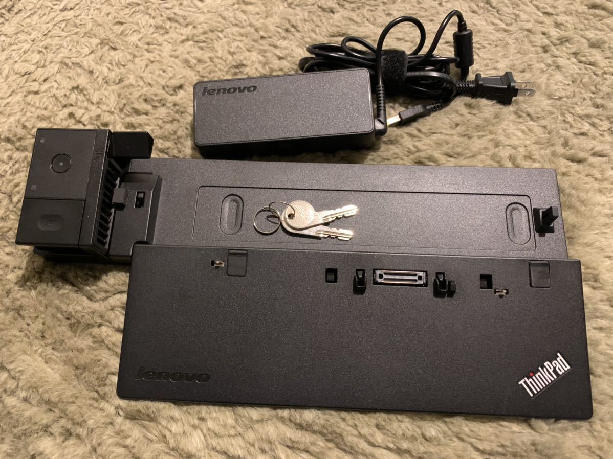 【目立った傷や汚れなし】lenovo ThinkPad Ultra Dock ウルトラドック 40A2 USB3.0 Key付 X240 ...