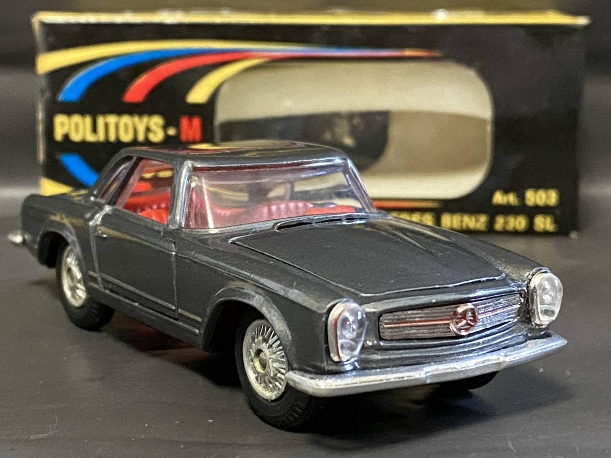 【目立った傷や汚れなし】Politoys-M 503 Mersedes-Benz 230SL (gun) -1963- ポリトーイ ポリトイズ ...