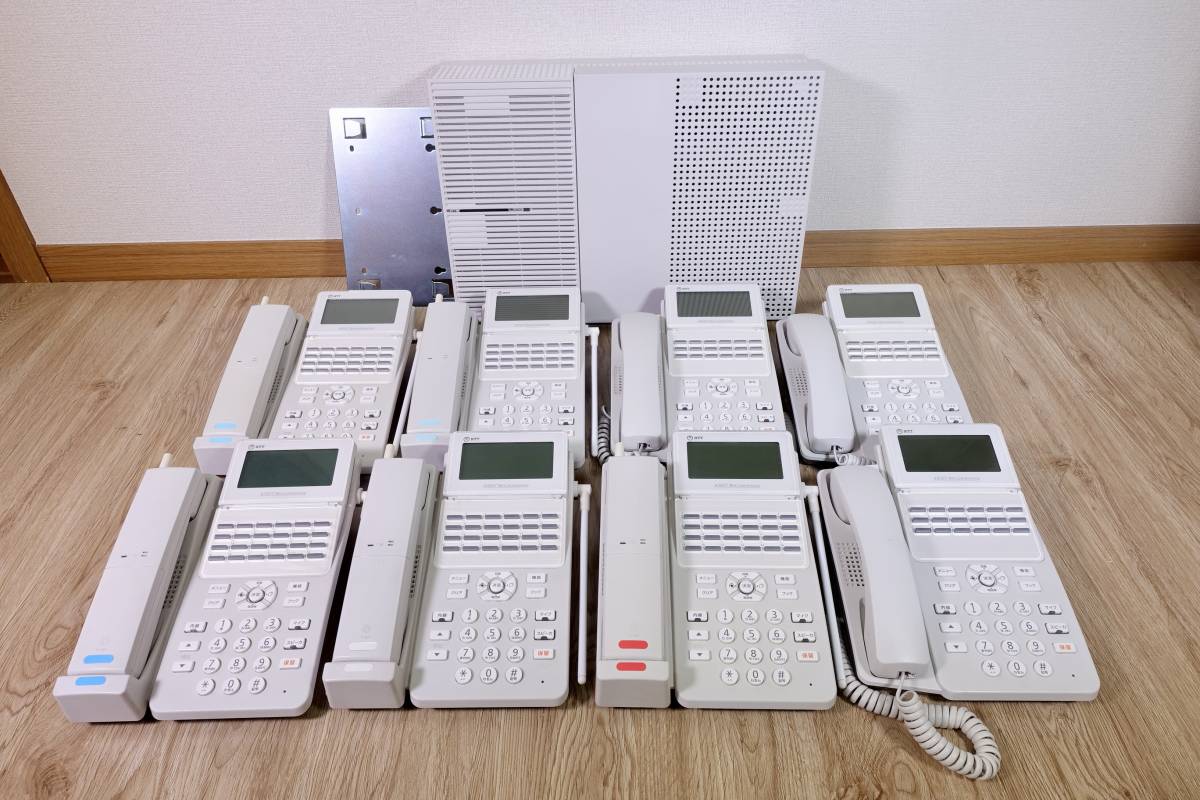 【やや傷や汚れあり】【保証有】NTT 主装置 αN1 N1M-ME-(E1) + 電話機 A1-(24)CCLSTEL-(1)(W) + A1-(18)STEL-(2)(W) セット 管理番号 ...
