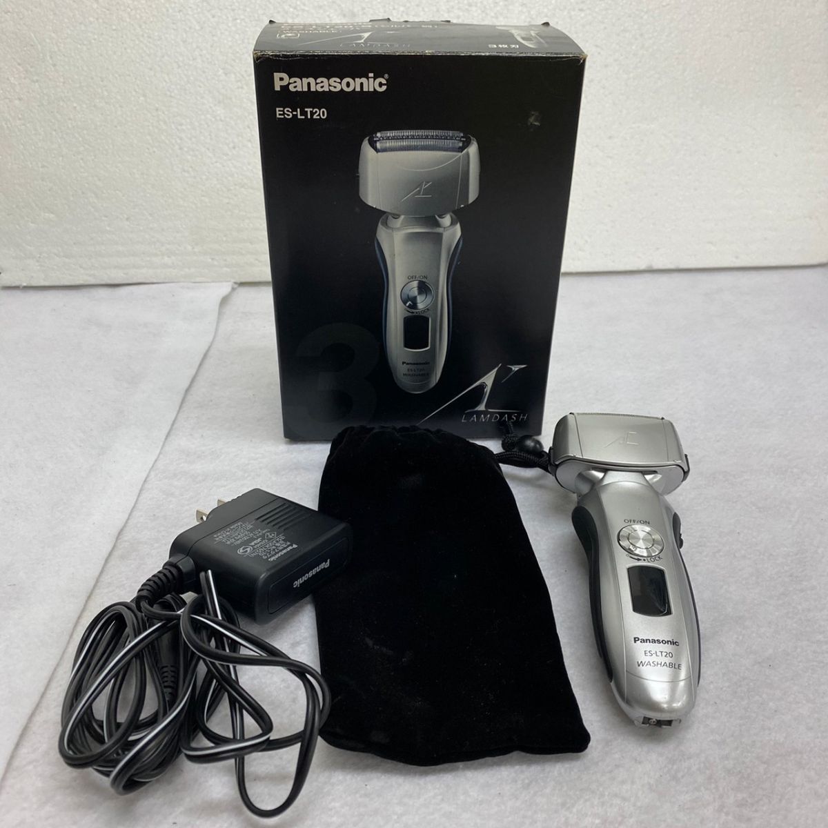 【傷や汚れあり】Q380-B65-38 Panasonic パナソニック LAMDASH ラムダッシュ ES-LT20 電気シェーバー メンズシェーバー 髭剃り ひげ剃り 箱付き 通電OK ② ...