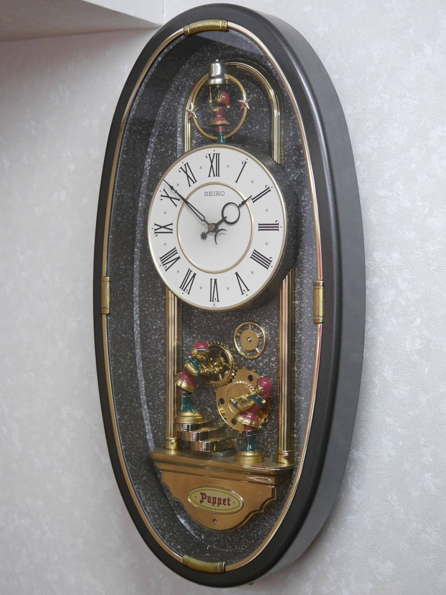 中古 美品 SEIKO セイコー からくり時計 L-109 PUPPET RE506B 掛け時計 (B1005-01)の落札情報詳細 ...