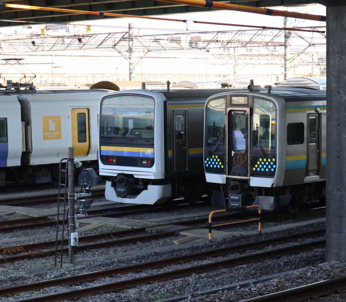 【未使用】★[17-1176]鉄道写真:JR E131系(房総カラー)と209系(房総カラー)の並び★Lサイズの落札情報詳細 - ヤフオク落札価格検索 オークフリー