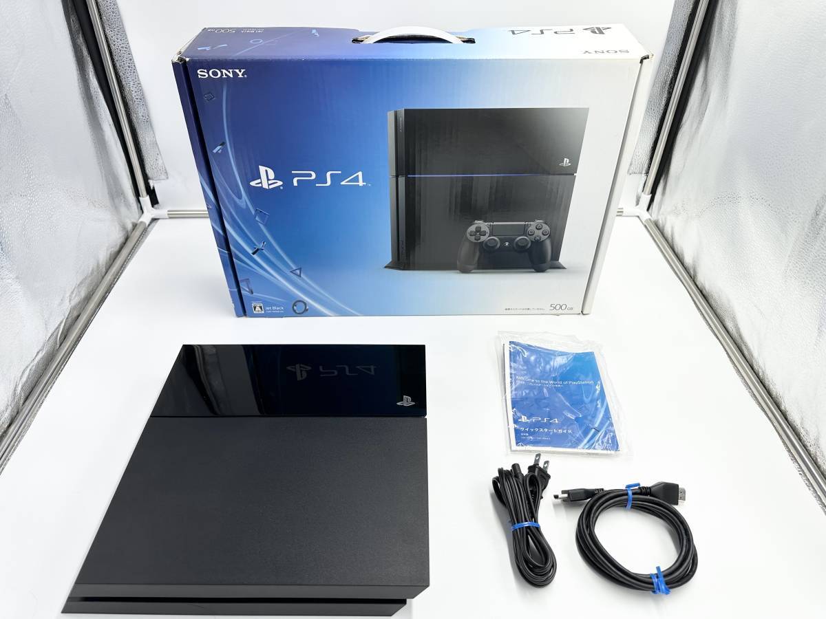 【傷や汚れあり】【初期化済み】 ★PS4本体2台電源ケーブル付き CUH-1100 1000 黒 動作確認済み SONY プレステ4 ソニー ...