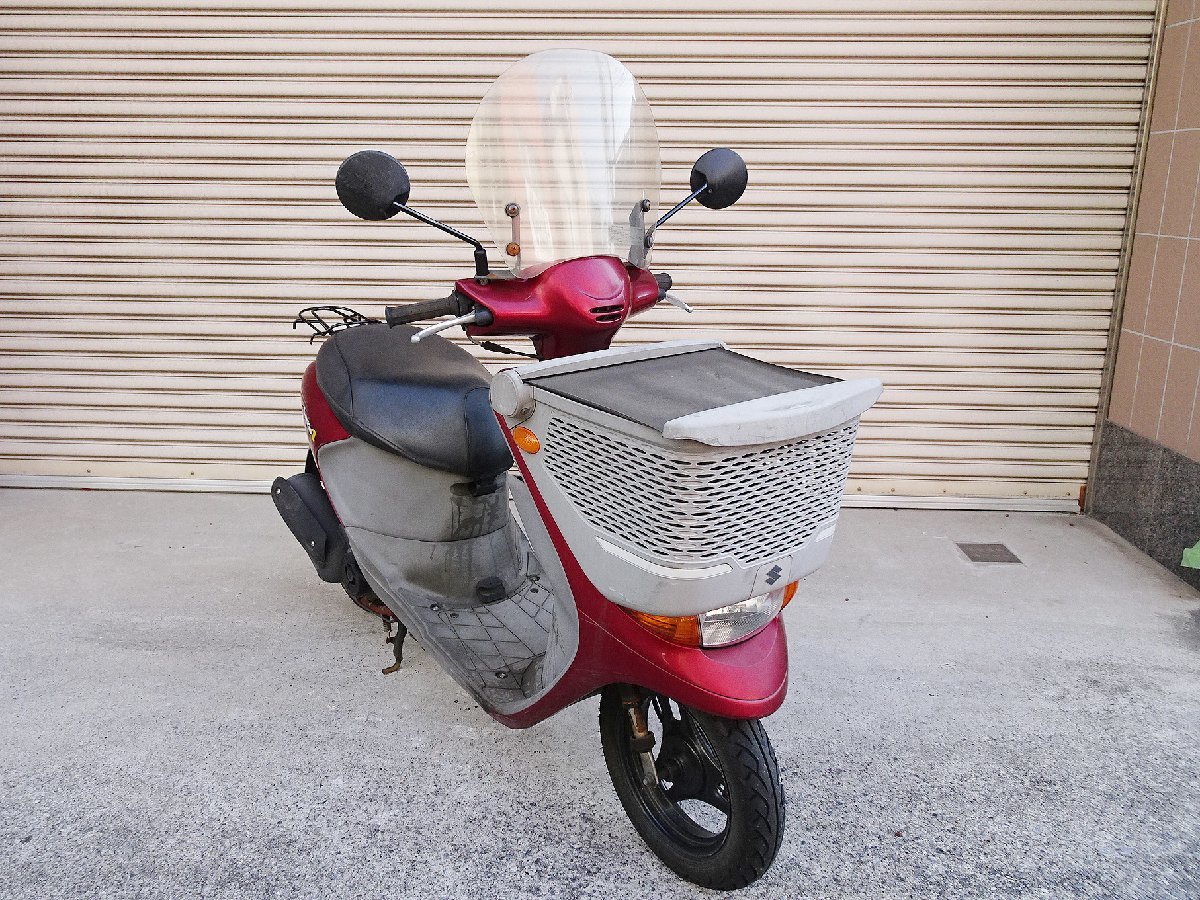 【全体的に状態が悪い】スズキ Let'4 レッツ4 (CA43A）バスケット レッド ジャンク エンジン始動 部品取りなどに 横浜からの落札情報詳細 - ヤフオク落札価格検索 オークフリー