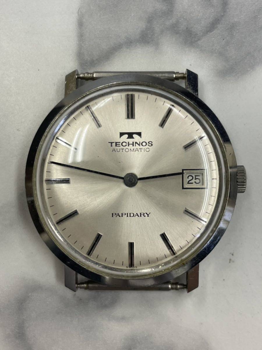 【やや傷や汚れあり】5.稼働品・TECHNOS テクノス PAPIDARY オートマチック 腕時計 メンズ デイト//TA50の落札情報詳細 ...