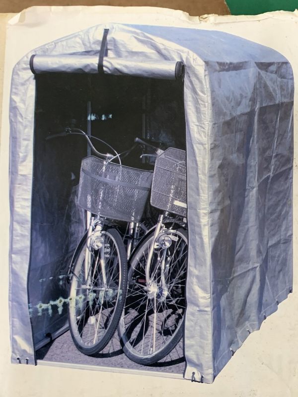 【未使用に近い】 DQ33 未使用 コメリ アルミ製 サイクルハウス (2台用) CAB6011-S 自転車収納 サイクルガレージ Nの落札 ...