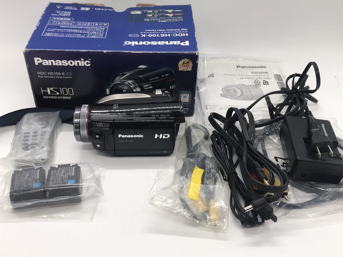 【やや傷や汚れあり】@【売り切り】Panasonic パナソニック デジタルハイビジョンビデオカメラ SD HDD HYBRID HS100 ...