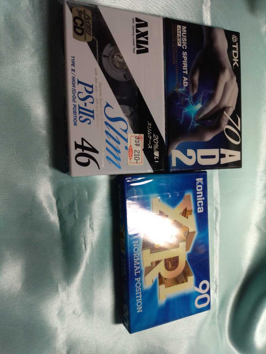 【未使用】 カセットテープ新品3本（ハイポジ2本(TDK AD2 70・AXIA PS-2S 46)、ノーマル1本Konika XR1）新品未開封の落札情報詳細 - ヤフオク落札価格検索 オークフリー