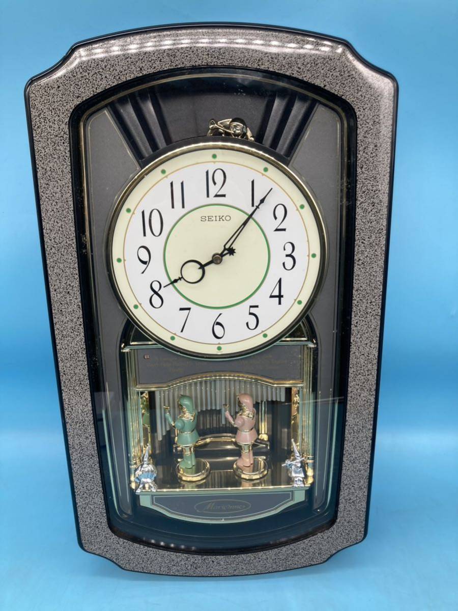 【傷や汚れあり】【B5503】 SEIKO セイコー Marionne マリオーヌ 掛時計 からくり時計 RE526B 時計 電池式 壁掛け ...