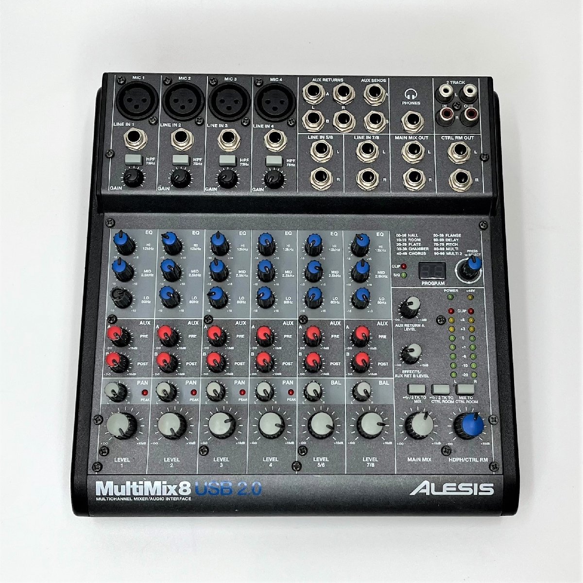 【やや傷や汚れあり】[9304-004] ALESIS MultiMix8 USB2.0 ミキサー 通電確認済み オーディオ機器 音響 アレ ...