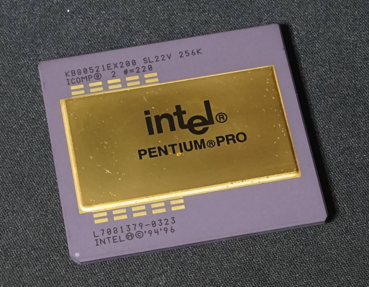 【やや傷や汚れあり】 送料無料 INTEL PENTIUM PRO 200MHz KB80521EX200 SL22Vの落札情報詳細 ...