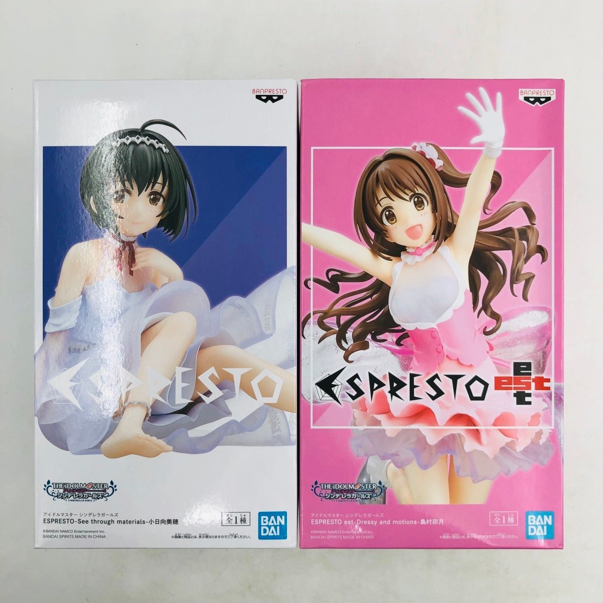 【未使用】新品未開封 ESPRESTO est Dressy and motins / See through materials アイドルマスター 島村卯月 小日向美穂 2種セットの落札情報 ...