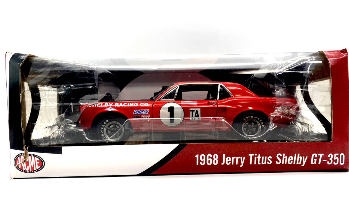 【未使用に近い】1円スタート【 ACME 】★ 1968 Jerry Titus Shelby GT-350 ★ ♯1 ★ 1/18 ...