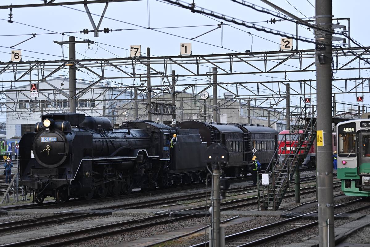 【未使用】【JR西×トキ鉄】D51_827+オヤ31_31 オヤ譲渡甲種!建築限界測定車!オイラン車!国鉄型!SLで入換!珍編成!レア!貴重!2023/3/8直江津-入の落札情報詳細 ...