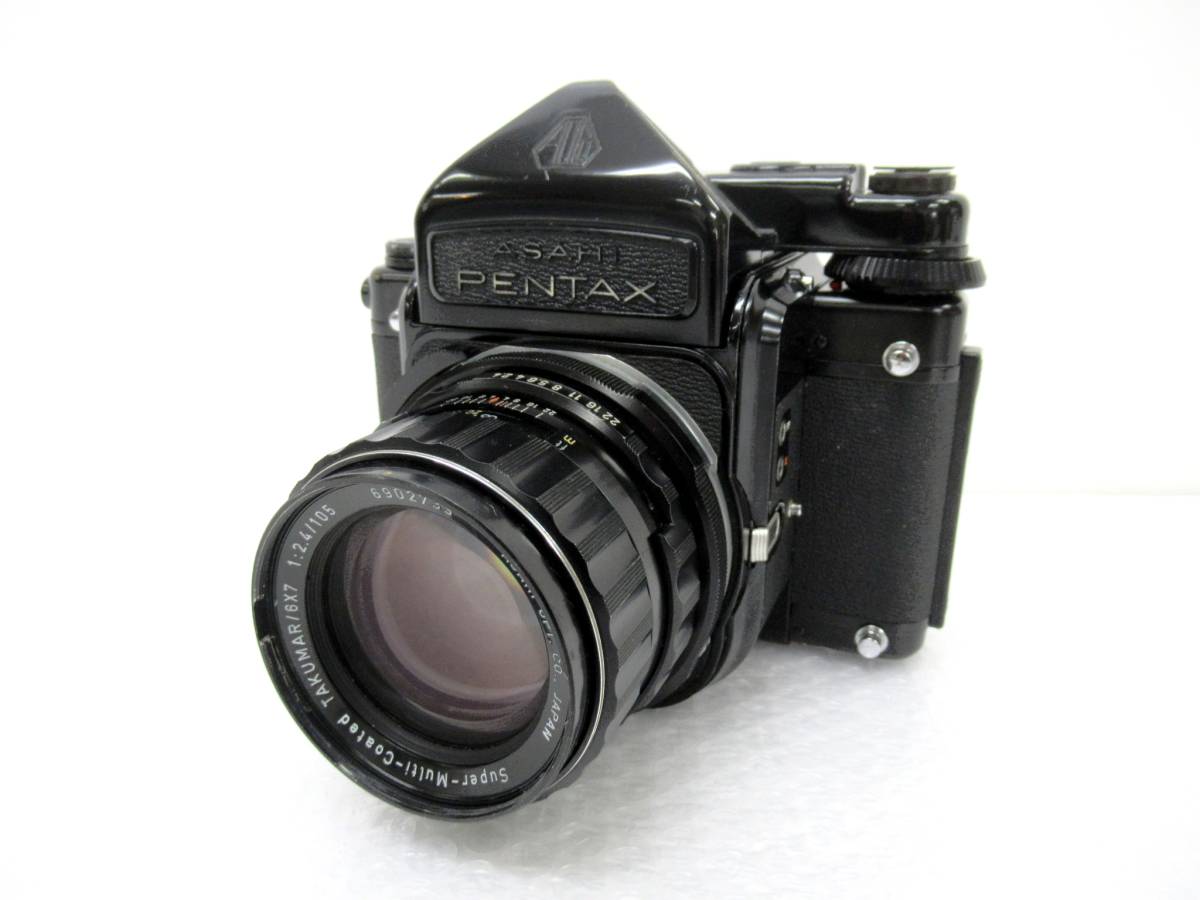 【やや傷や汚れあり】【ASAHI PENTAX/アサヒペンタックス】巳②190//PENTAX 6×7 TTLファインダー/Super-Multi-Coated TAKUMAR/6×7 1:2 ...