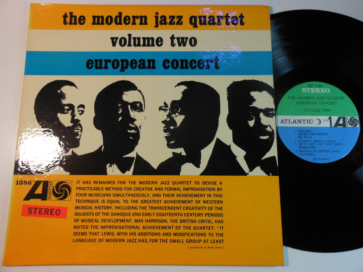 【目立った傷や汚れなし】美品！orig US盤 The Modern Jazz Quartet European Concert Volume Two Atlantic SD 1386の落札 ...