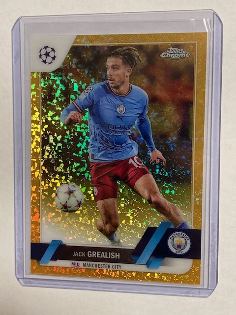 【未使用】2022-23 Topps UEFA Competition Chrome Manchester City Gold Mini ...