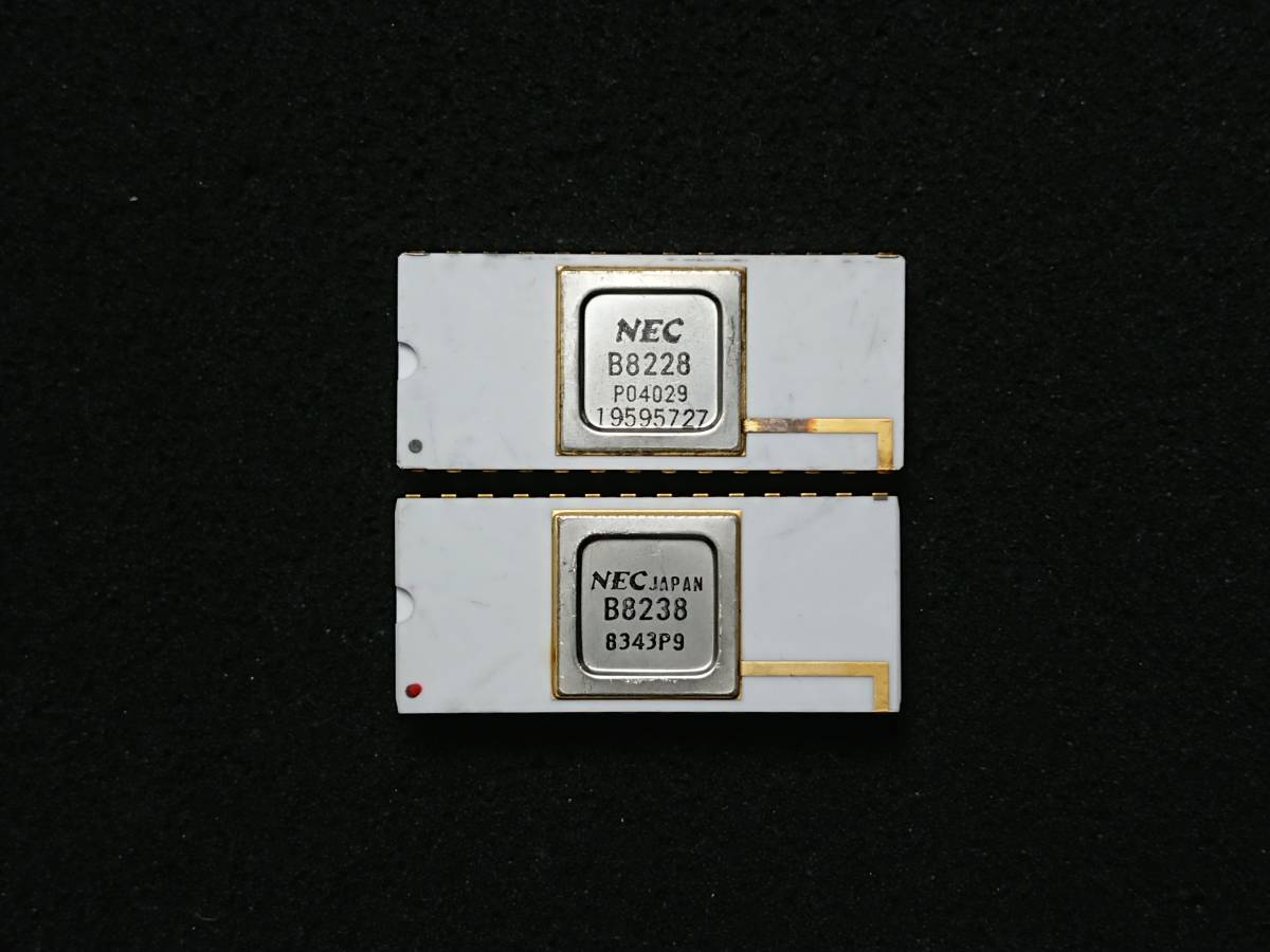 【やや傷や汚れあり】NEC uPB8228D & uPB8238D System Controller for 8080A CPU セラミック ...