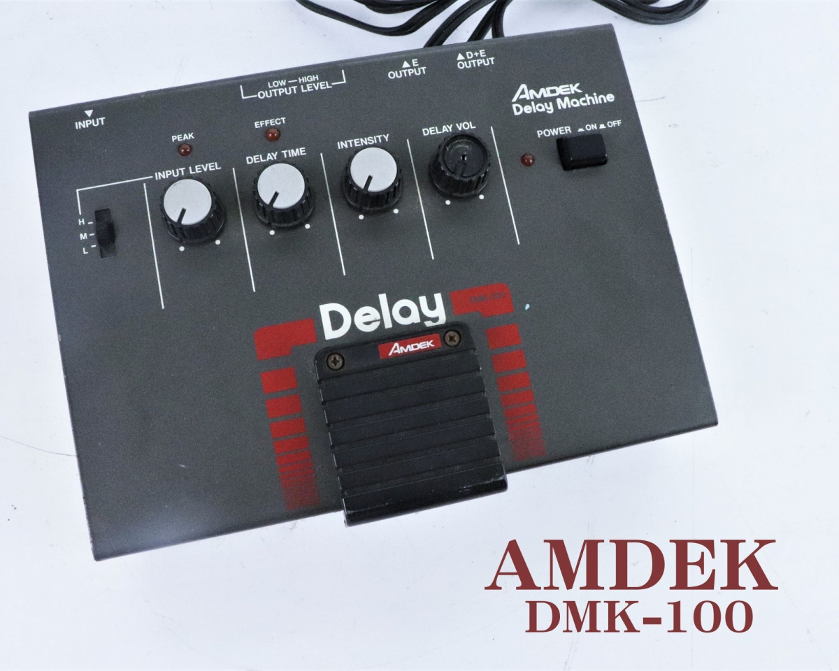 【傷や汚れあり】通電のみ確認済み AMDEK DMK-100 Delay Machine エレキエフェクター アナログディレイ ...
