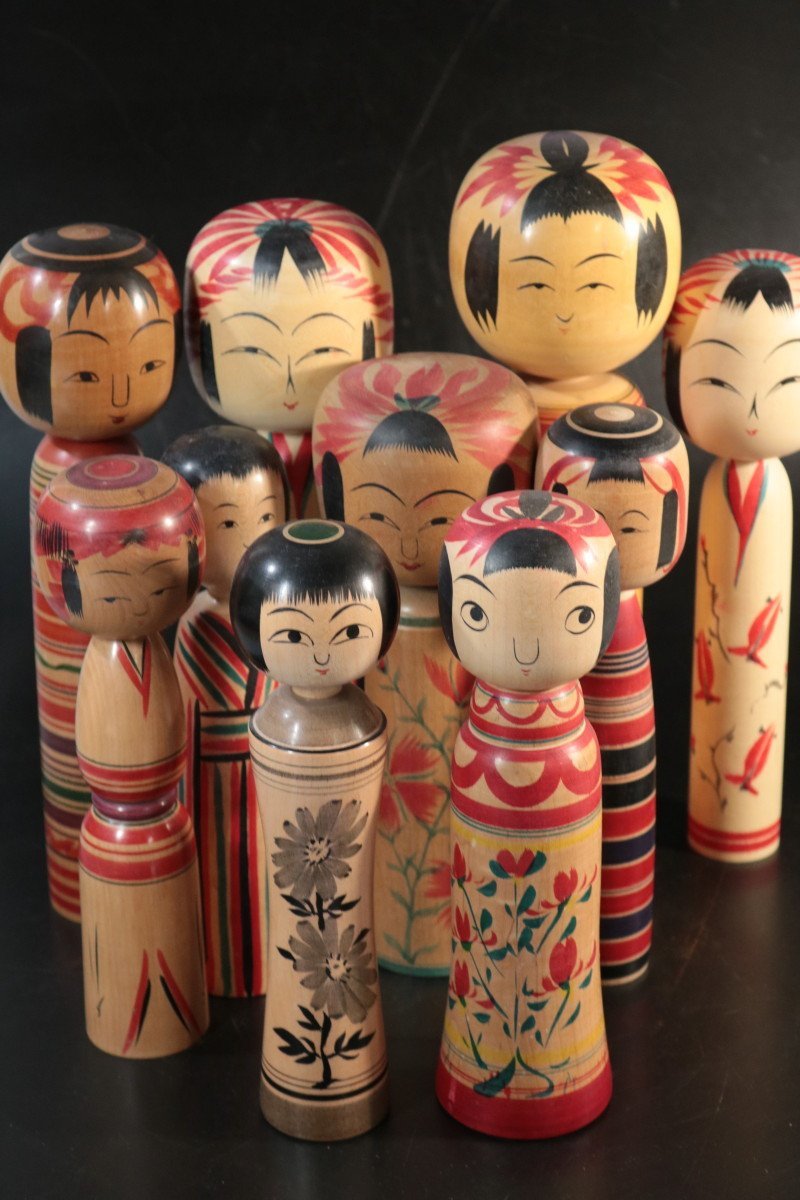 【傷や汚れあり】E359 こけしまとめて10点/温海こけし/肘折こけし/工芸品/民藝/置物/日本人形/49873の落札情報詳細 - ヤフオク落札価格検索 オークフリー
