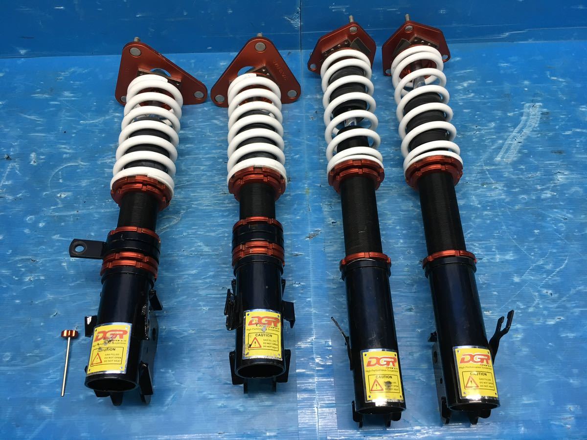 【やや傷や汚れあり】CXW アルシオーネ SVX バージョンE 社外 DGR フルタップ 全長調整式 車高調 サスペンション ショック 1台分 EG33 SUBARU JDM スバル（S）の ...