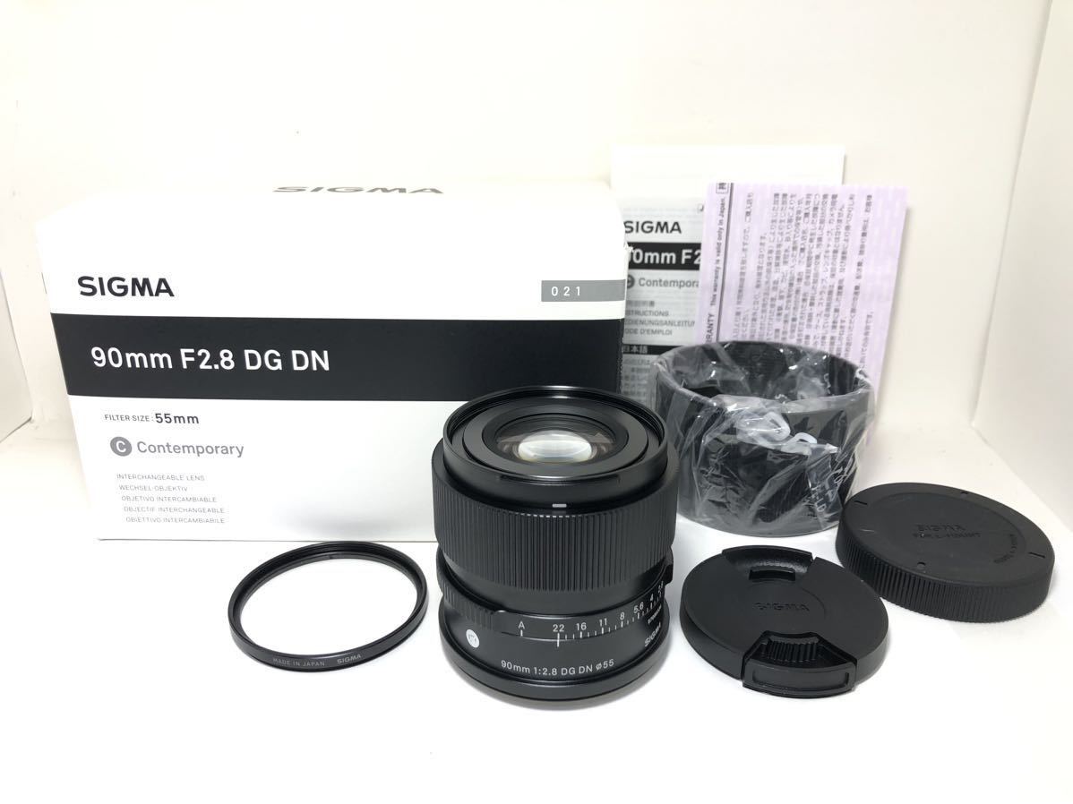 【未使用に近い】#45【新品同様・プロテクター付 保証期間内】SIGMA 90mm F2.8 DG DN Lマウント Contemporary ...